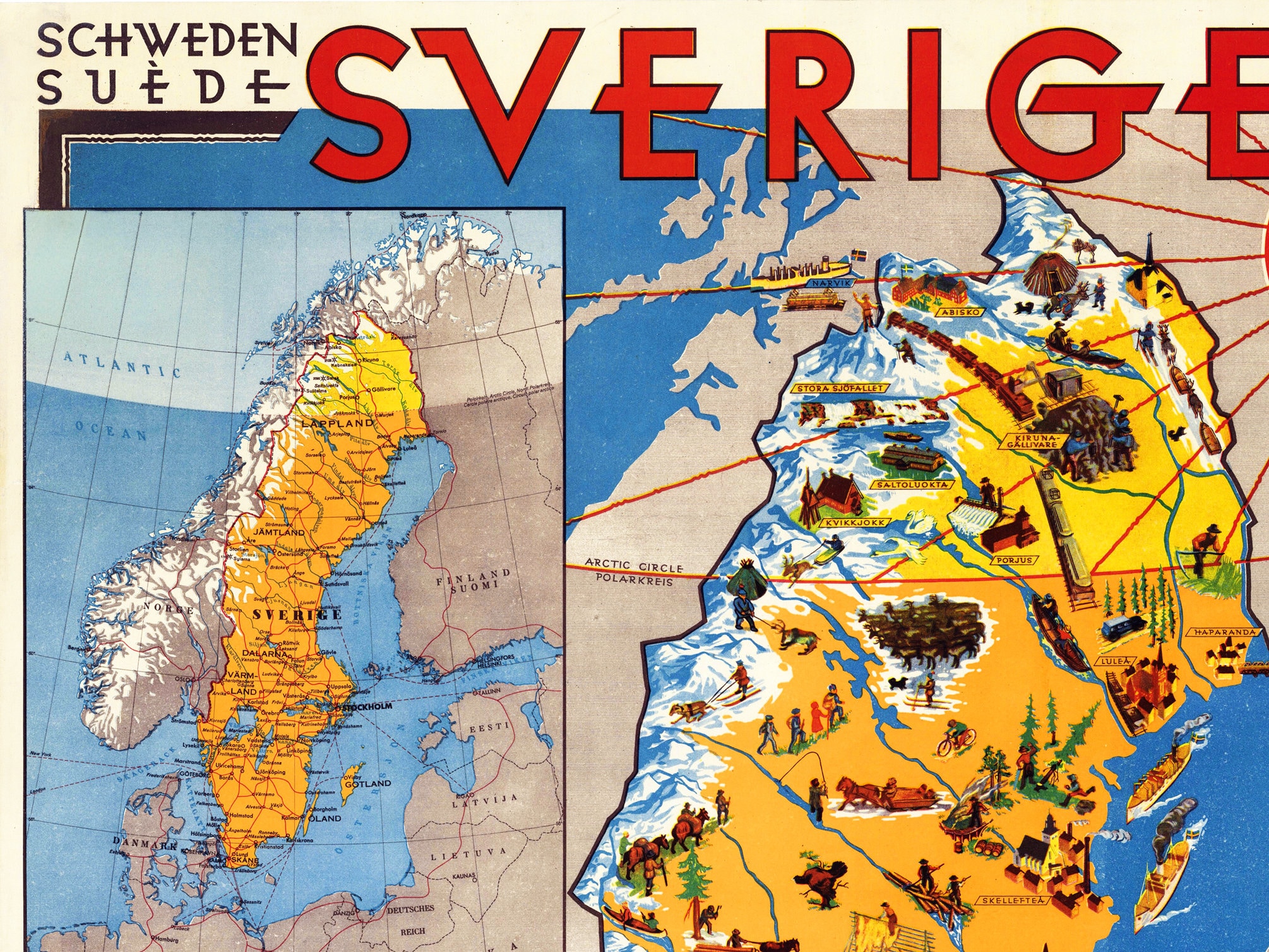 Sweden Map Vintage, Sverige Decor, Sweden Wall Art, Sweden Home Decor ...