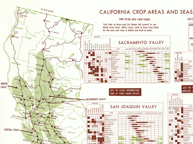 California Guide for Farm Workers, California Crops Areas and Season of ...