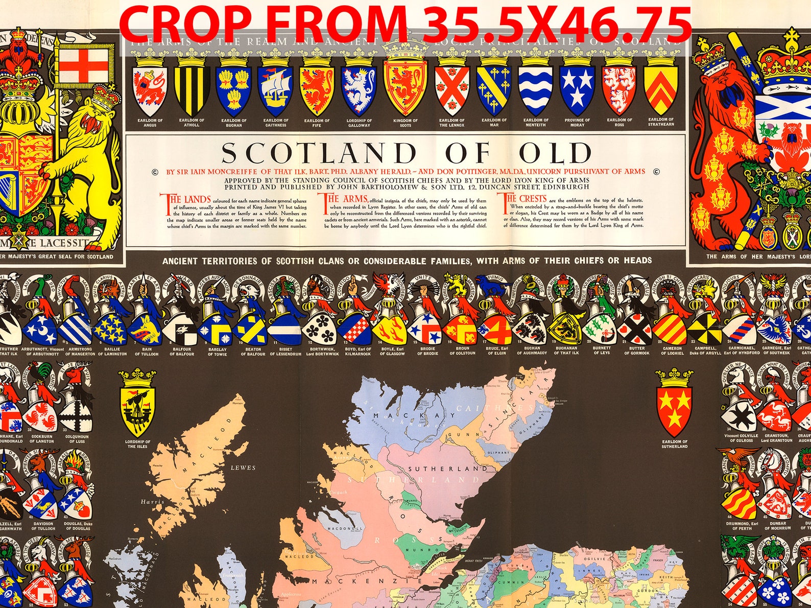 Clan Map of Scotland, Scottish Clans Map, Scotland of Old, Clan ...