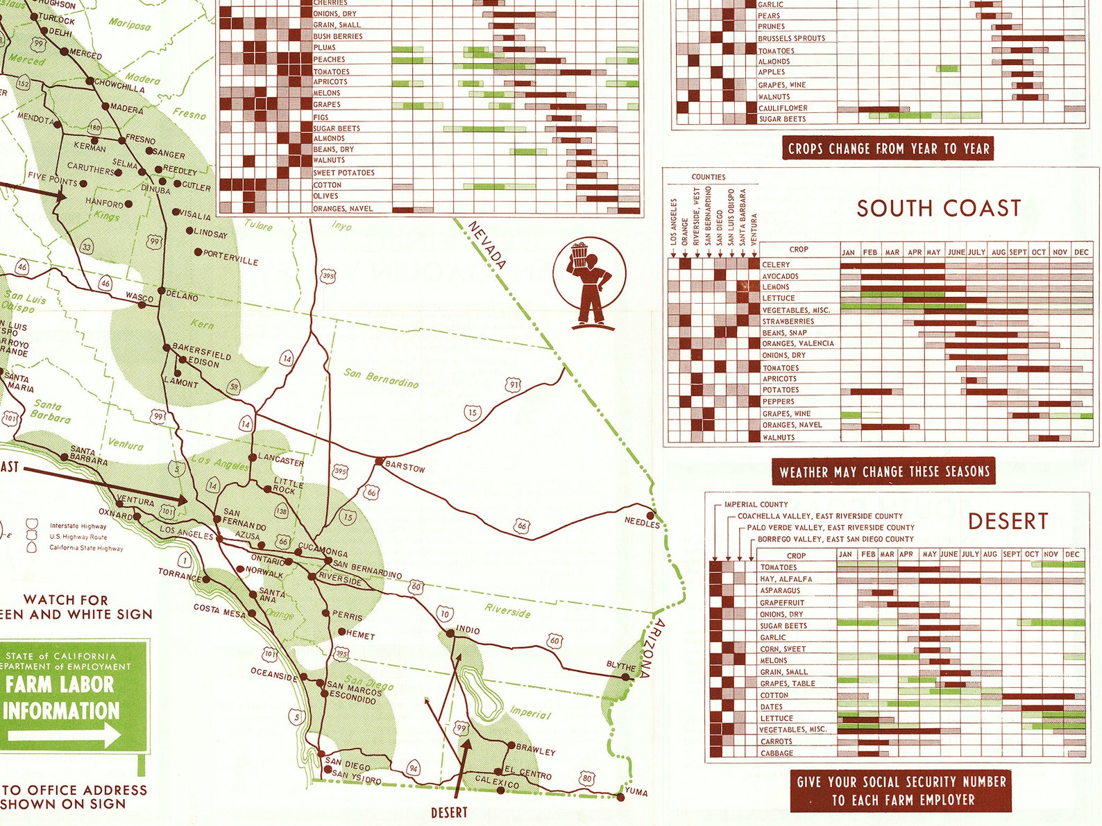 California Guide for Farm Workers, California Crops Areas and Season of ...