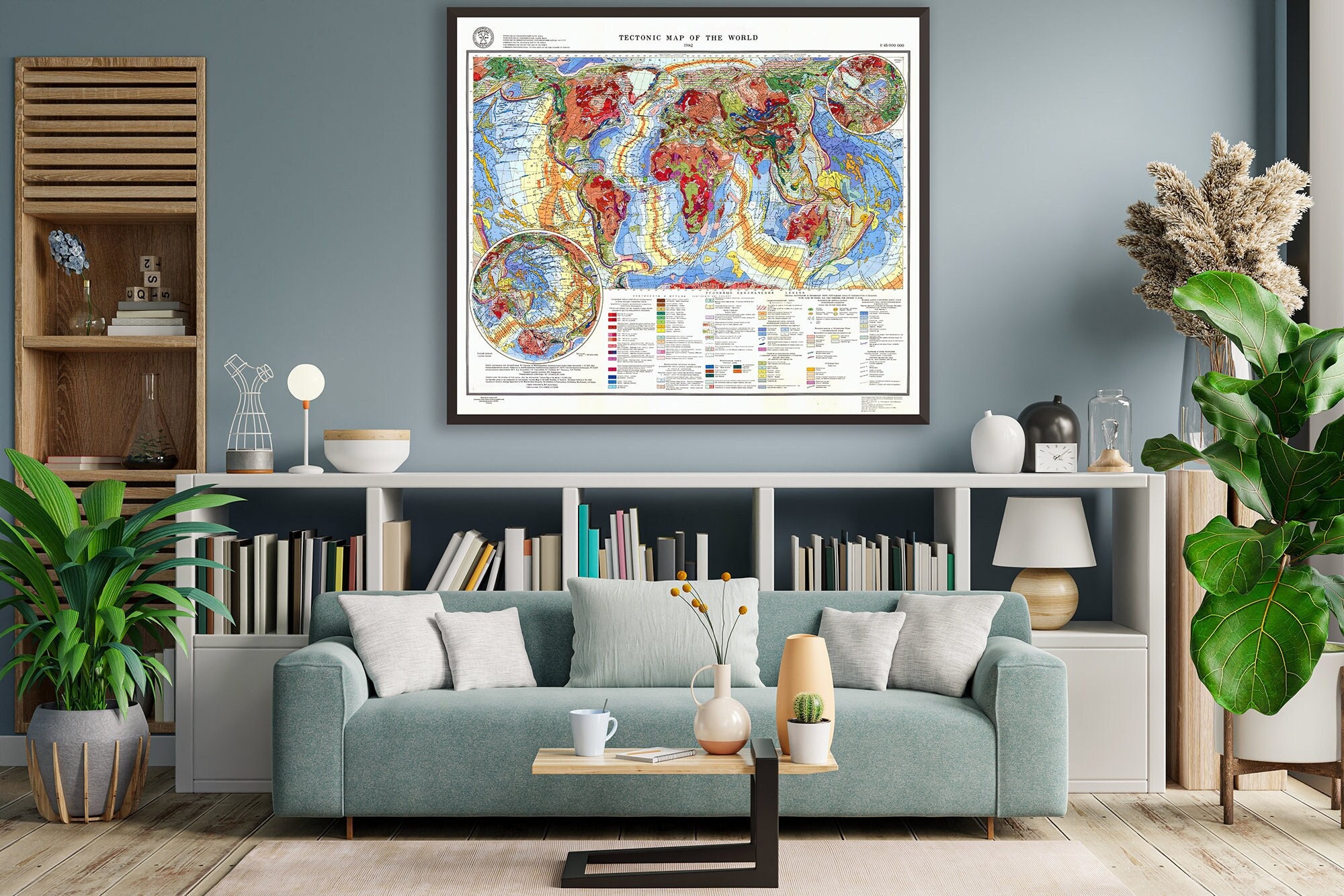 Tectonic Map of the World: Bilingual Geology Poster Print - Etsy