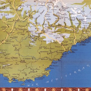 French Alps Map, Alps Poster Map, Alps Wall Art, French Home Decor ...