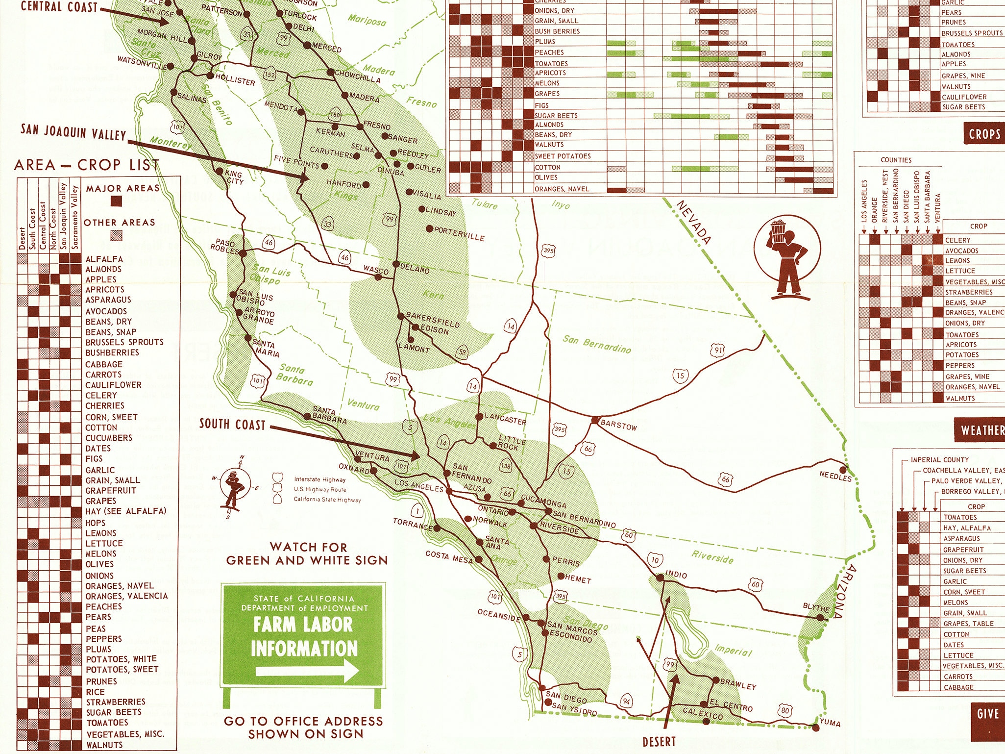 California Guide for Farm Workers, California Crops Areas and Season of ...