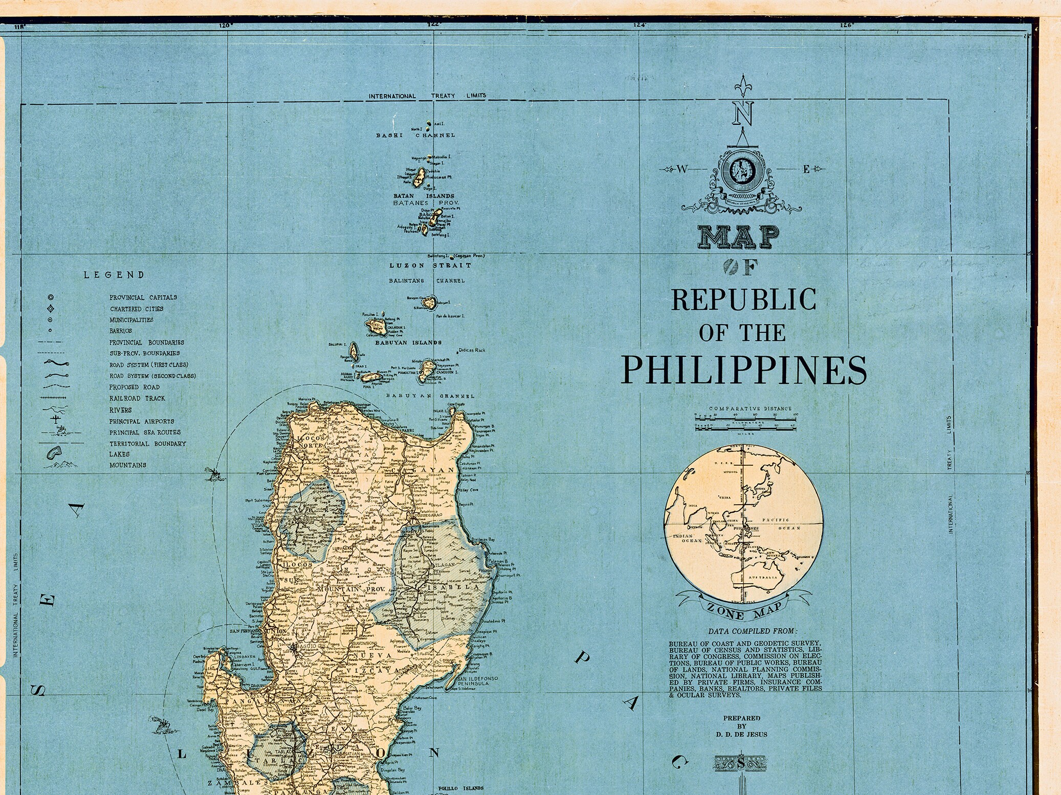 Vintage Philippines Map, Large Philippines Print, Philippines Wall ...