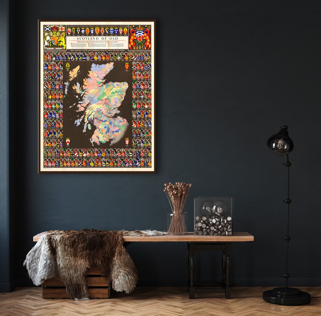 Clan Map of Scotland, Scottish Clans Map, Scotland of Old, Clan ...