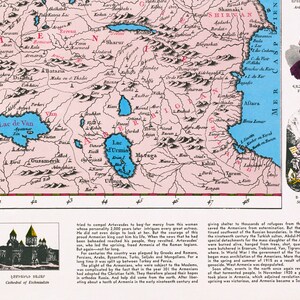 Antique Map of Armenia, Large Pictorial Map Gift Wall Art. - Etsy