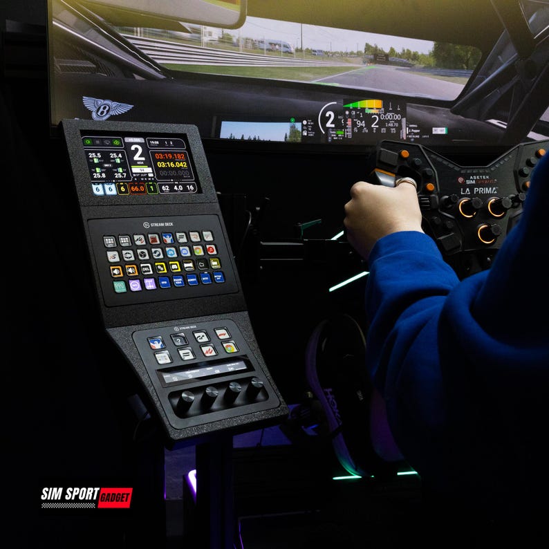 6.8 Inch Touchscreen With Stream Deck XL and Plus Triple Mount Console ...