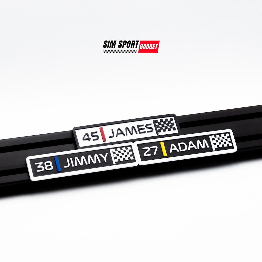 Formula One Style Name Tag Decor Art for Wall | Aluminum Profiles | Sim ...