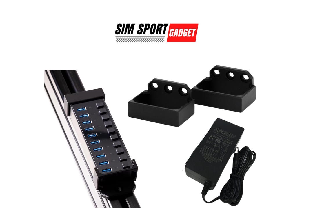 Sabrent 10-USB Port Hub AND Power Brick Mount COMBO - Etsy