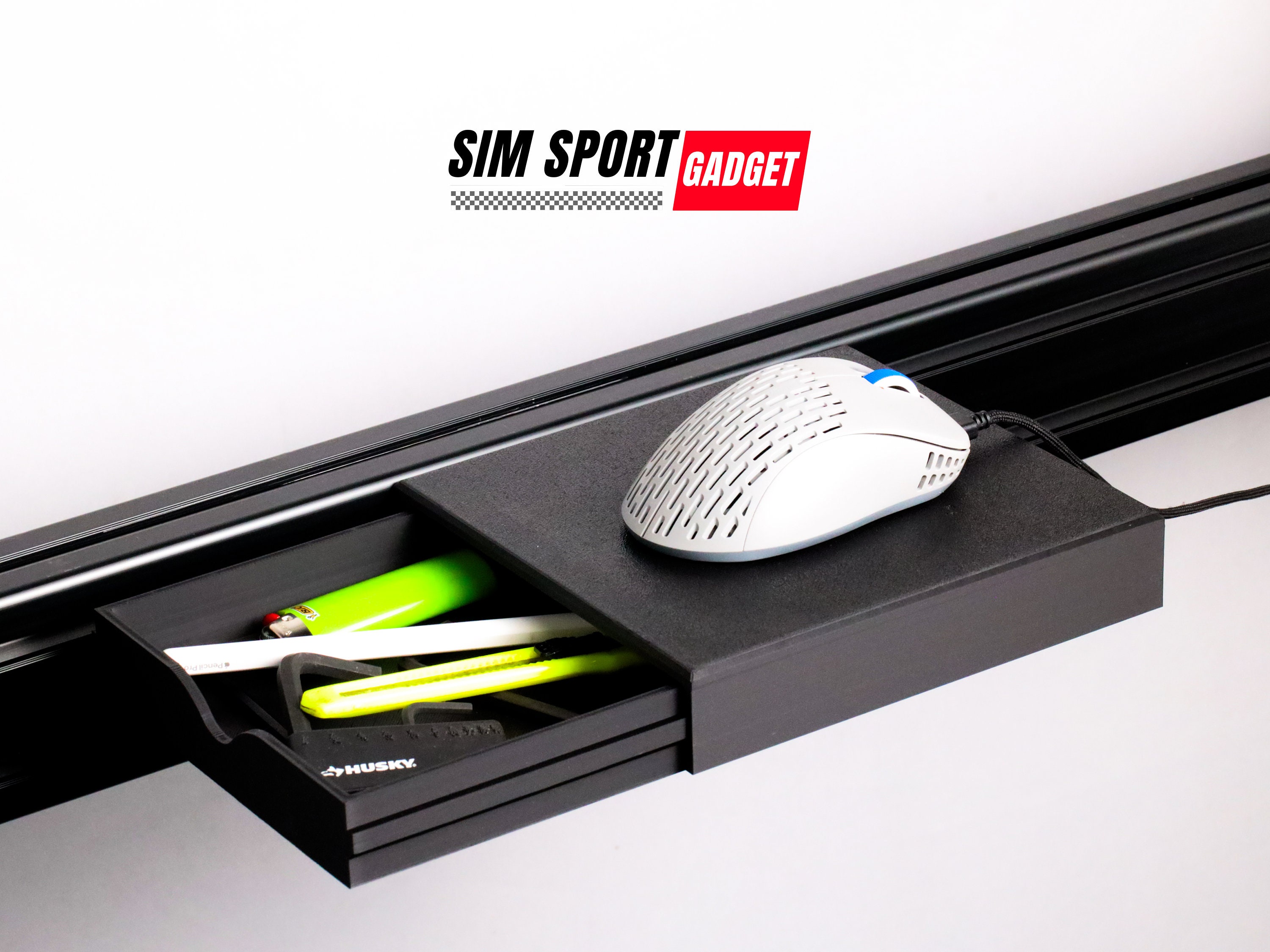 Mouse Pad With Storage for Sim Racing Rig | Flight Simulator - Etsy