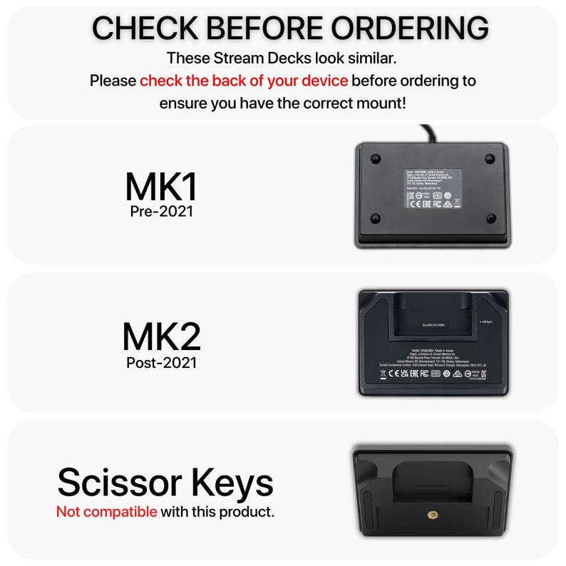 Stream Deck Plus and MK2/MK1 Combo Console Mount for Sim Racing Rig ...