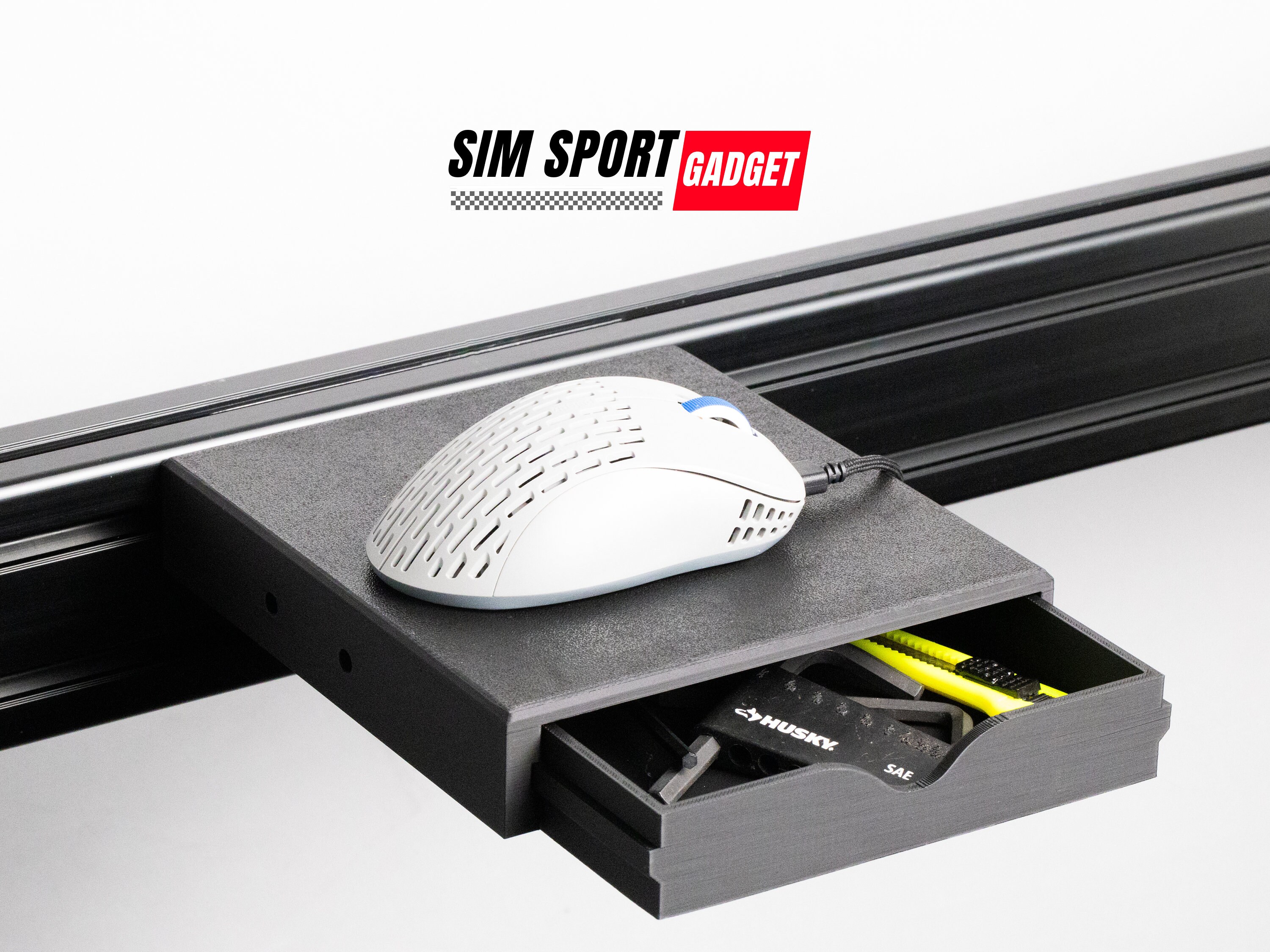 Mouse Pad With Storage for Sim Racing Rig | Flight Simulator - Etsy