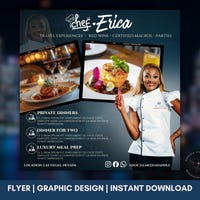Meal Prep Flyer | Editable Canva Template | Customizable Food Promo ...