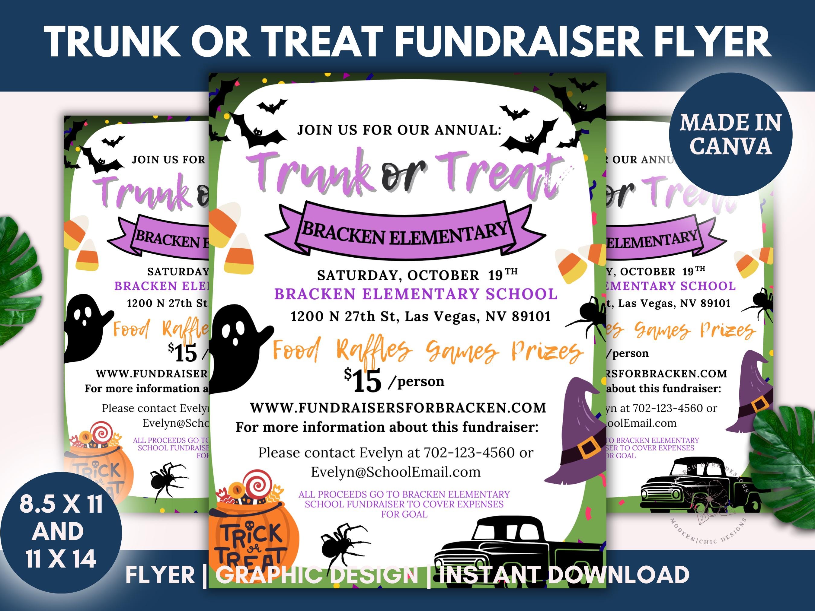 Editable Trunk or Treat Flyer, Printable Halloween Invitation ...