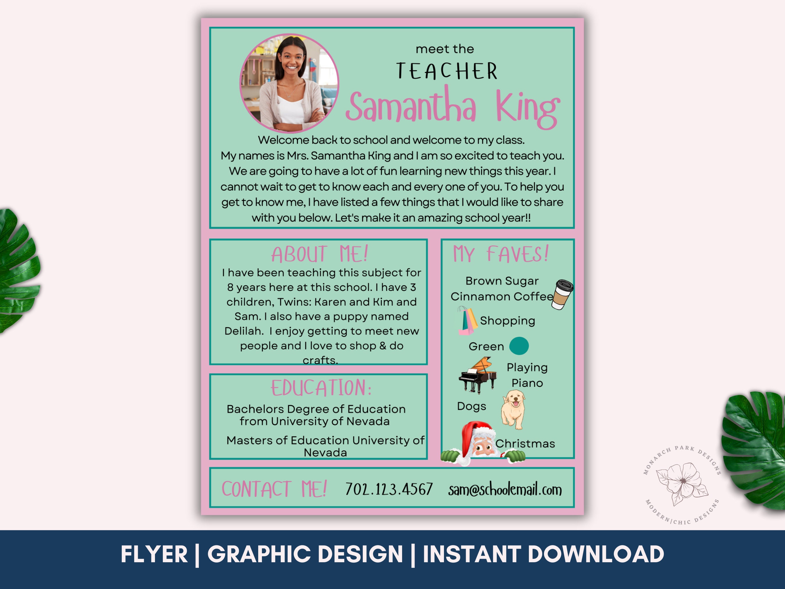 Meet the Teacher Pastel, Meet the Teacher Template, Meet the Teacher ...