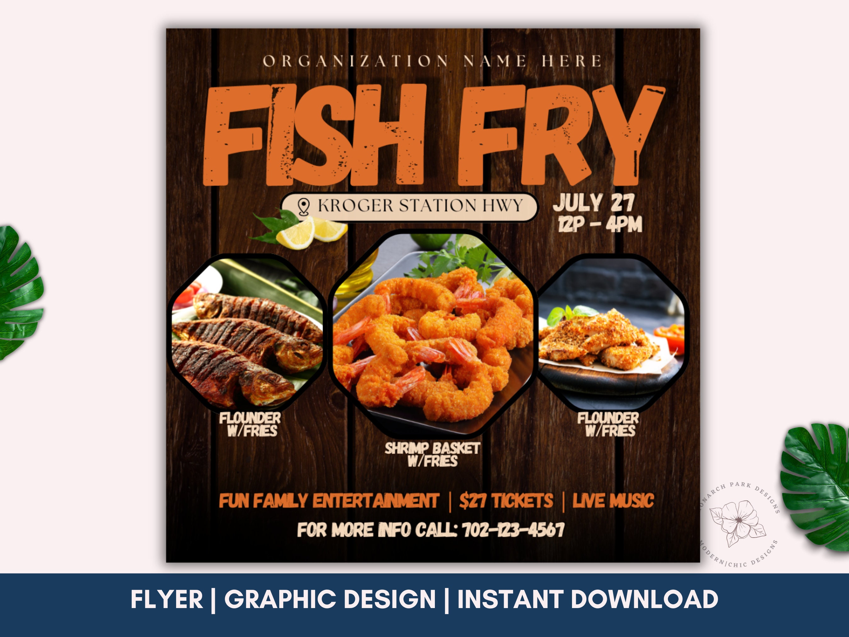 Editable Fish Fry Flyer Canva Template, Fish Fry Fundraiser, Seafood ...