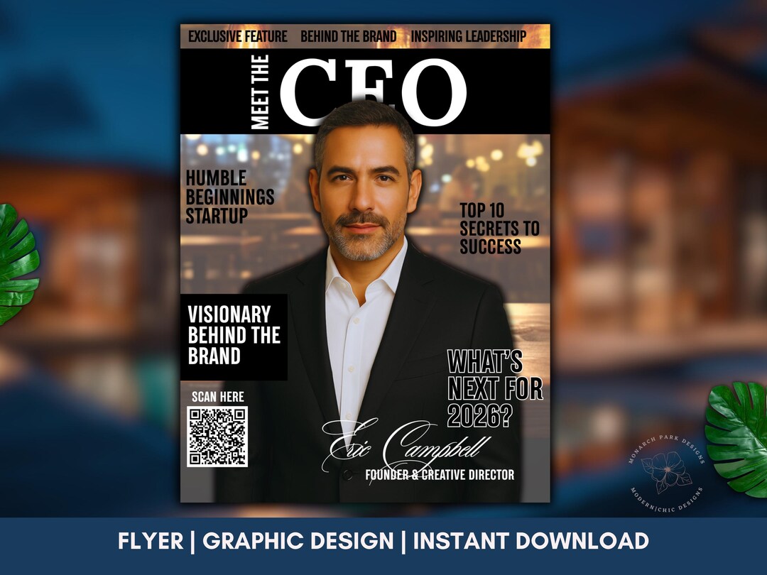 Meet the CEO Flyer, Black & Gold Executive Flyer, Business Branding ...