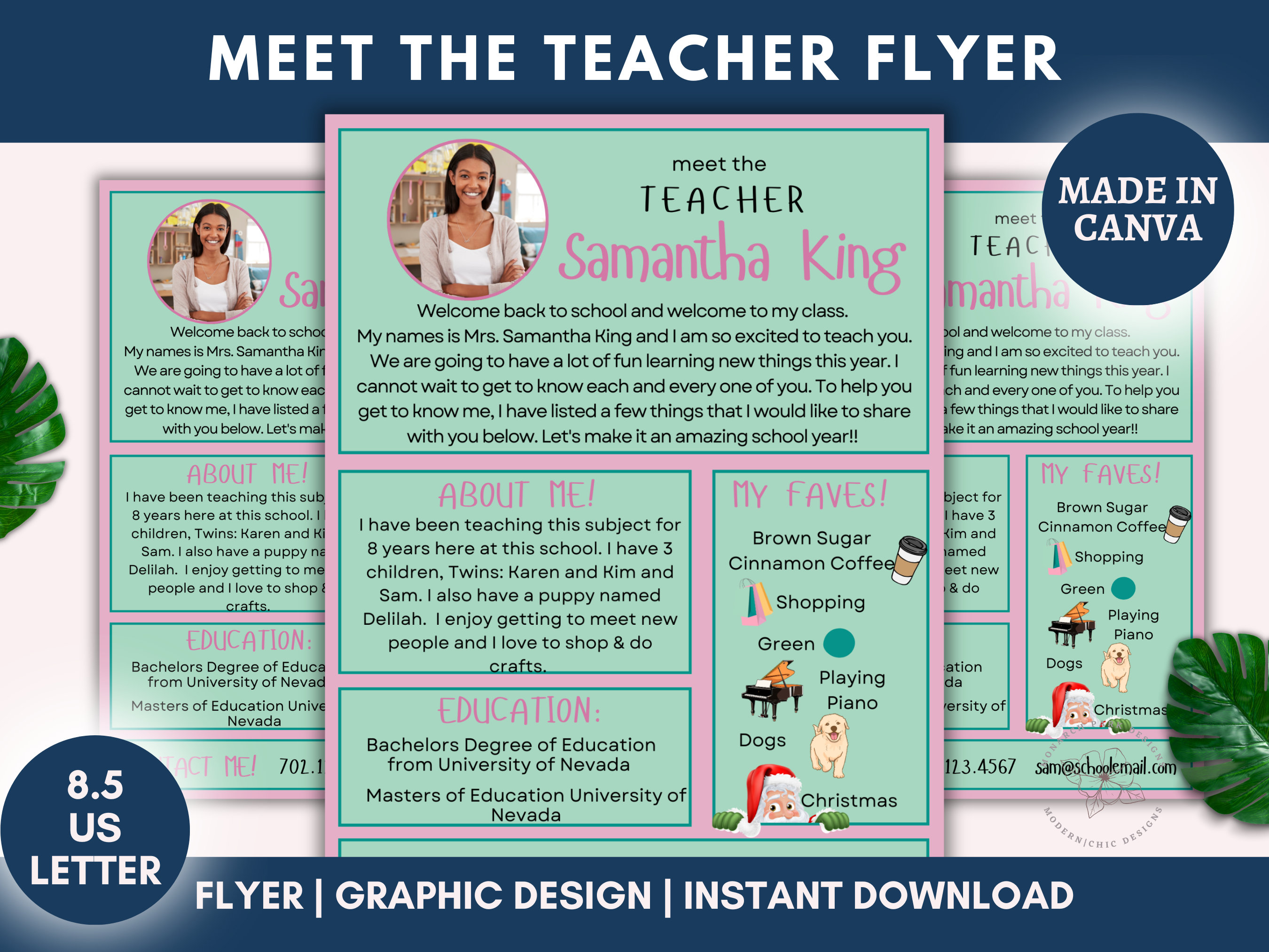 Meet the Teacher Pastel, Meet the Teacher Template, Meet the Teacher ...