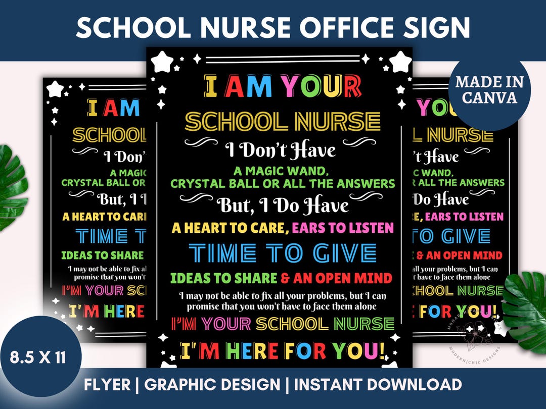 School Nurse Office Decor, I Am Your School Nurse Sign Nursing Gift ...