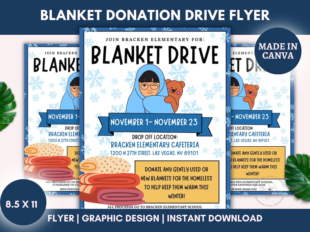 Editable Blanket Drive Flyer, Blanket in Need, Homeless Flyer Template ...