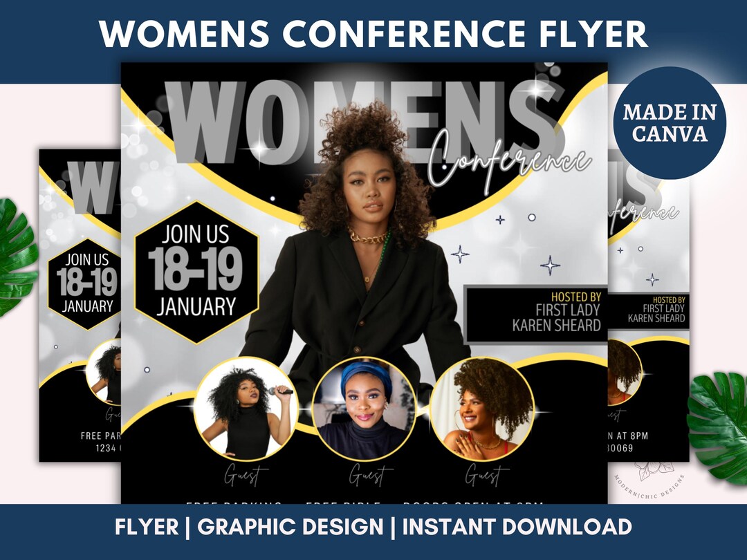 Editable Women Empowerment Flyer, Women Event Flyer, Guest Speakers ...