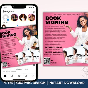 Editable Book Launch Flyer Template: Author Marketing (canva Edit) - Etsy