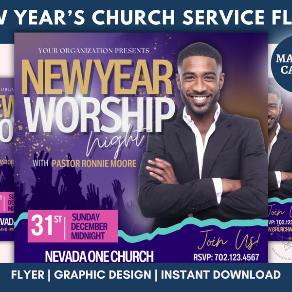 Watch Night Service Flyer - Etsy