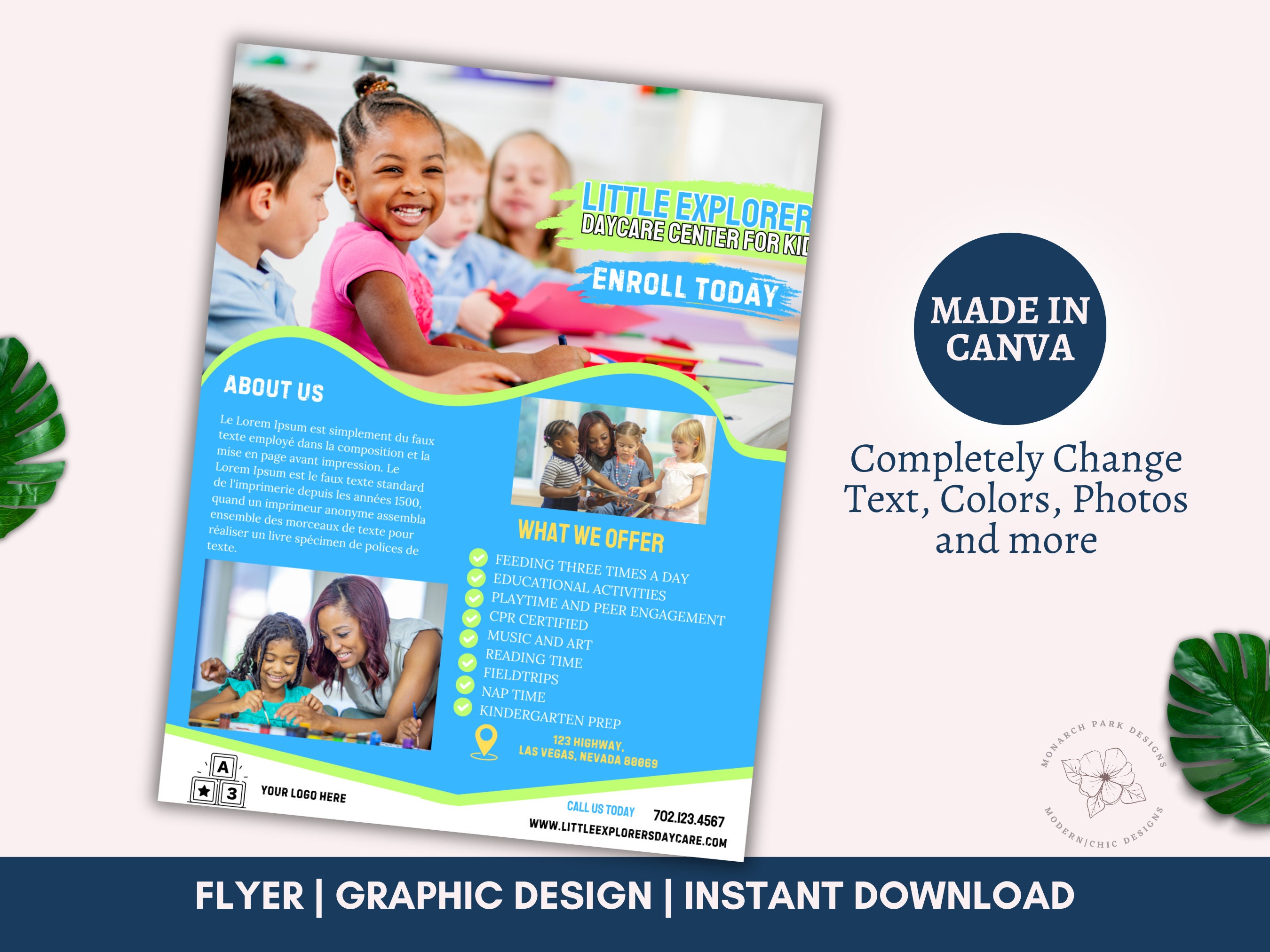Editable Daycare Flyer Template, Childcare Flyer, Preschool Flyer ...