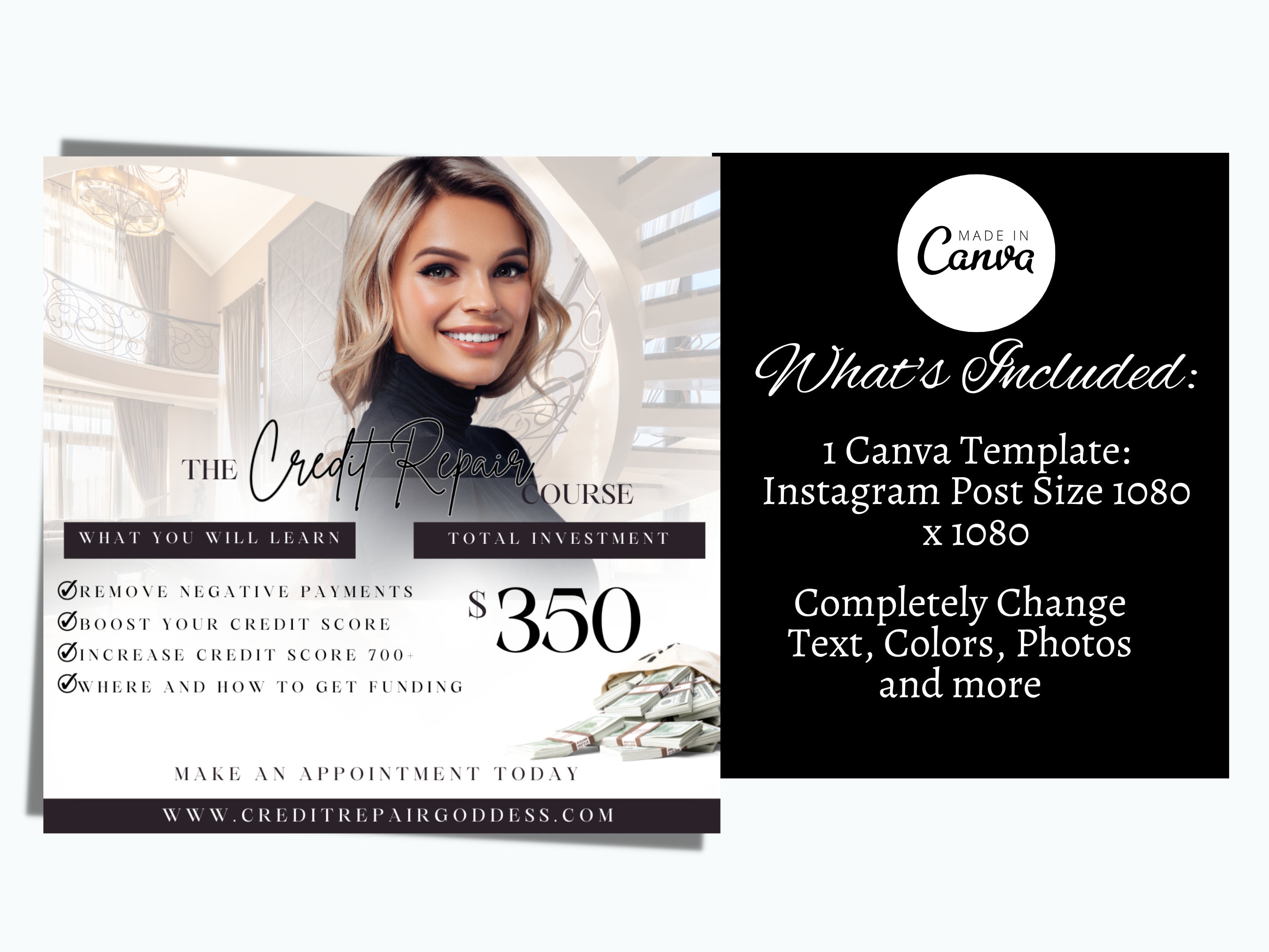 Credit Repair Course Flyer, Credit Business Template, Credit Repair ...