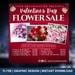 Valentine’s Day Flower Sale Flyer Template, Florist Valentine Bouquet ...