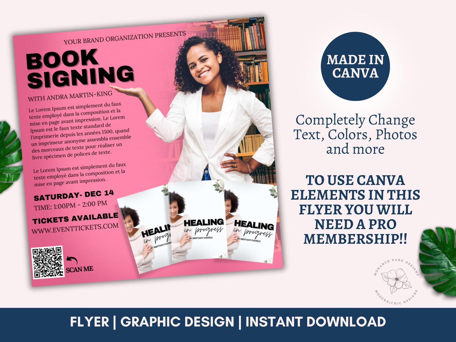 Editable Book Launch Flyer Template: Author Marketing (canva Edit) - Etsy