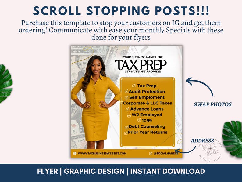 Tax Prep Checklist Flyer, Editable Canva Template (digital Download) - Etsy