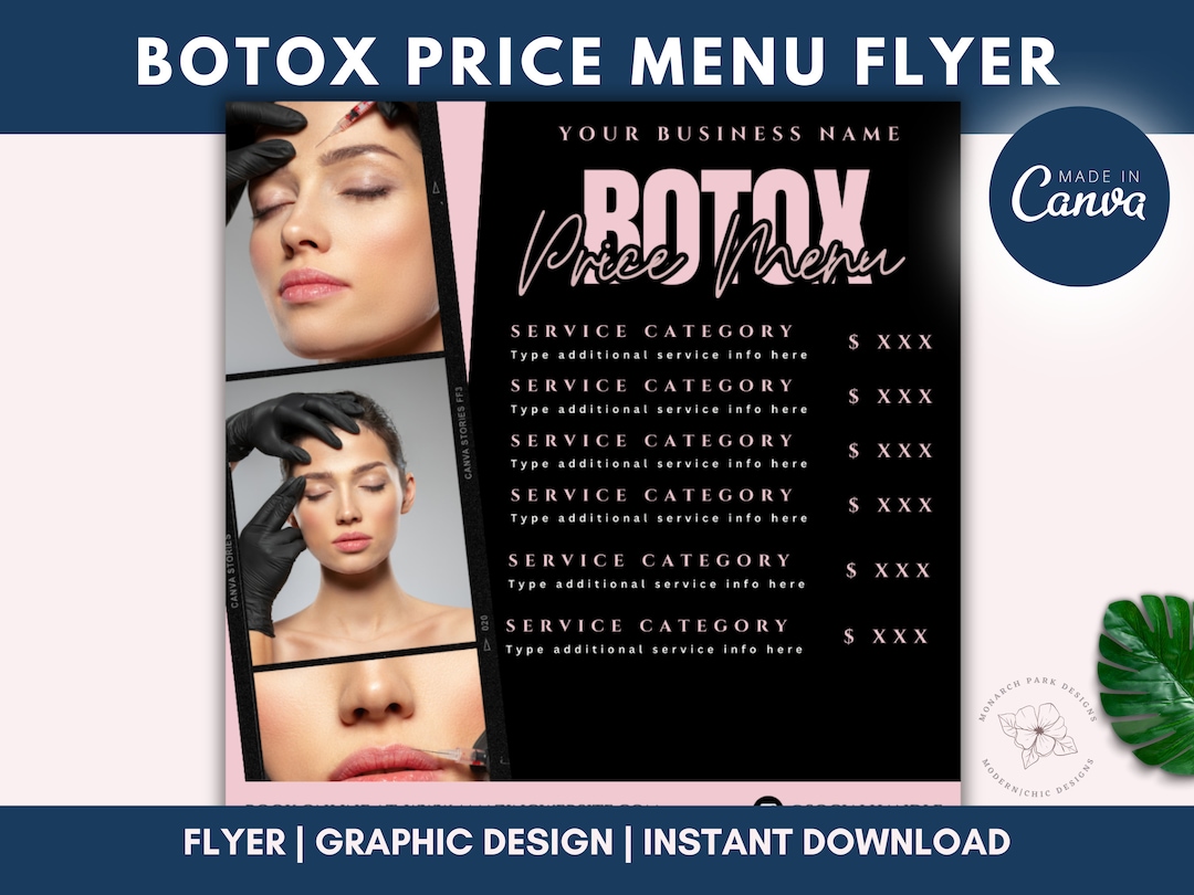 Botox Price List, Digital Botulinum Toxin and Dermal Fillers Pricelist ...