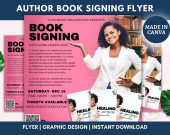 Book Flyer Book Launch Canva Template Book Release Promotion Flyer ...