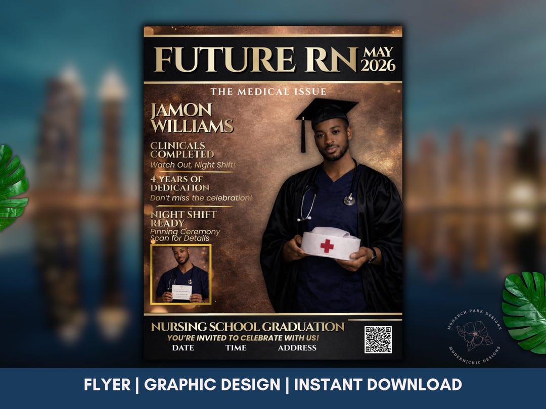 Future RN Magazine Cover Graduation Invitation (class of 2026) - Etsy