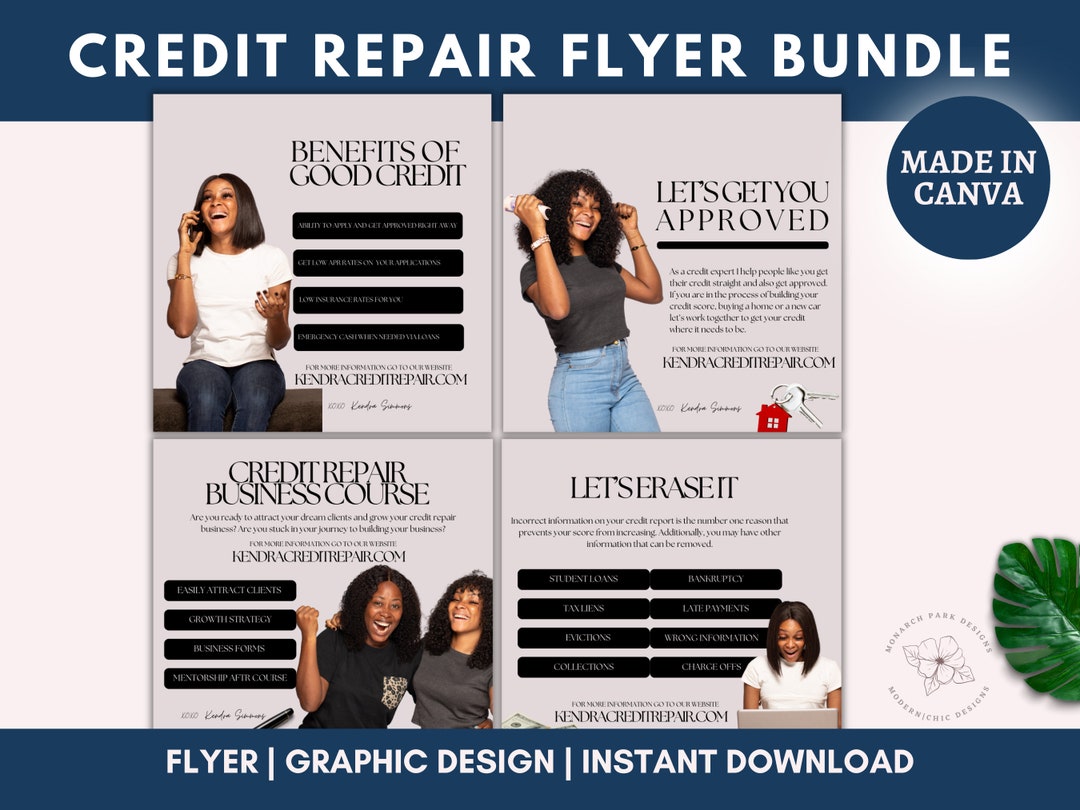 Editable Credit Repair Course Flyer, Credit Repair Marketing Kit ...