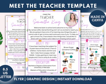 Meet the Teacher Pastel, Meet the Teacher Template, Meet the Teacher ...
