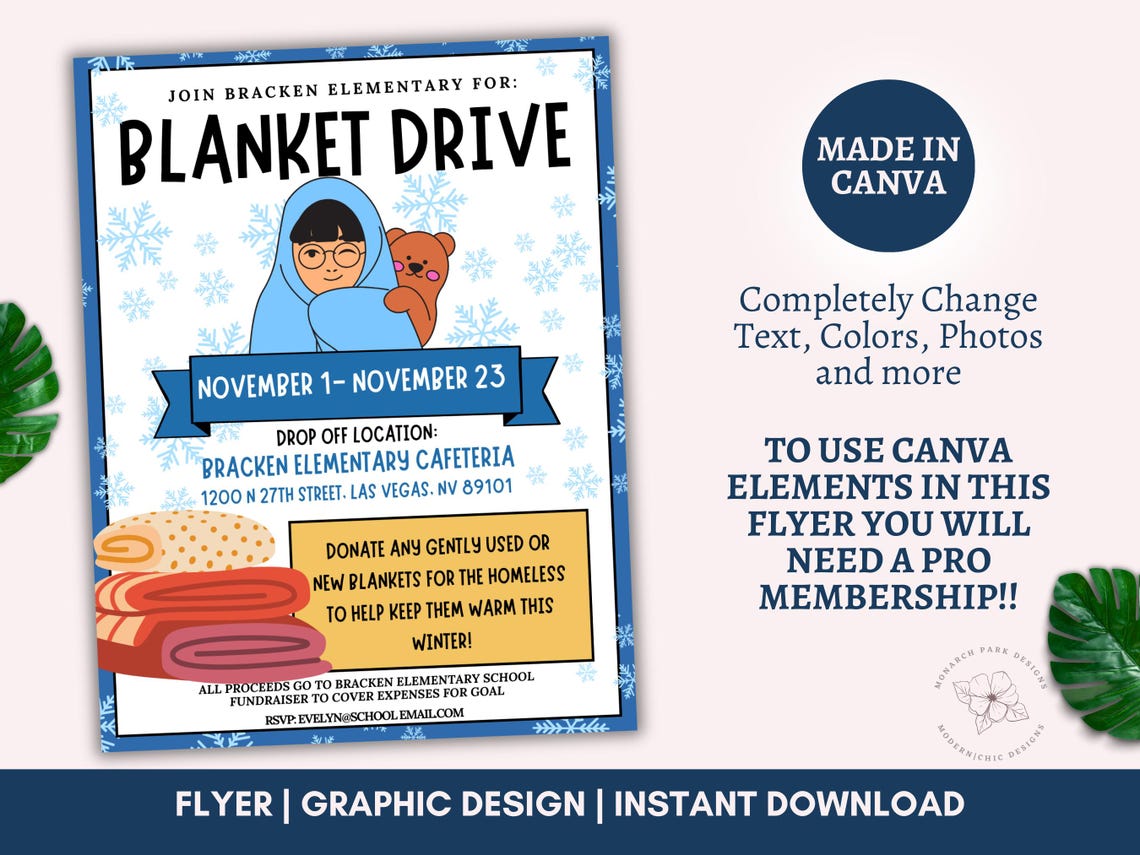Editable Blanket Drive Flyer, Blanket in Need, Homeless Flyer Template ...
