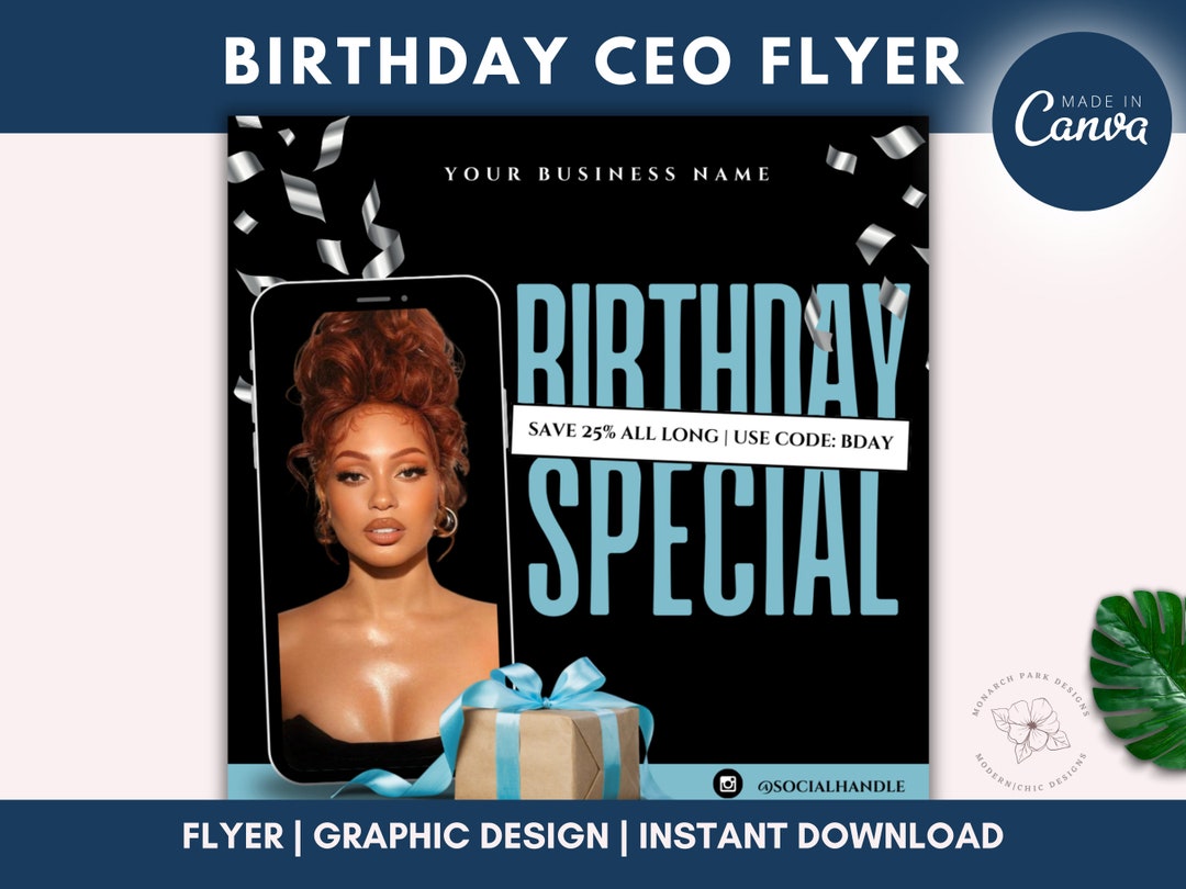 Gemini Birthday Flyer, Gemini Flyer, Birthday Flyer, Birthday Girl ...