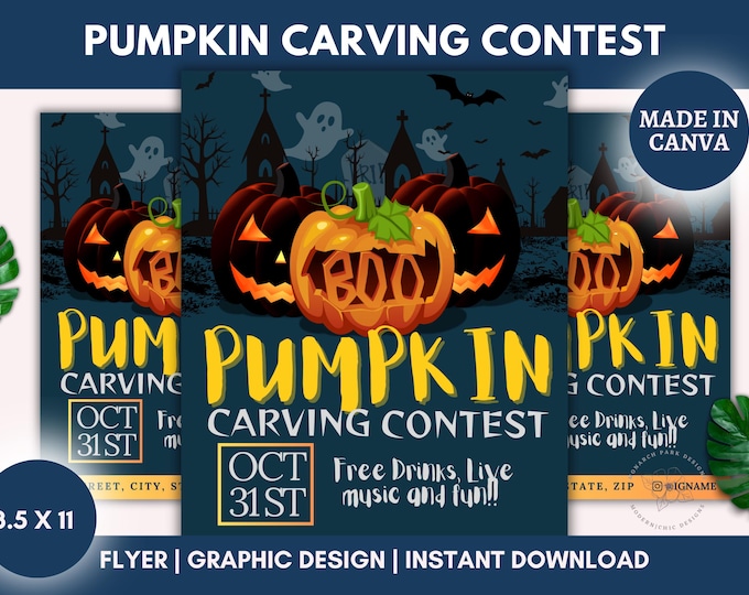 EDITABLE Pumpkin Painting Party Fundraiser Flyer/poster Printable ...