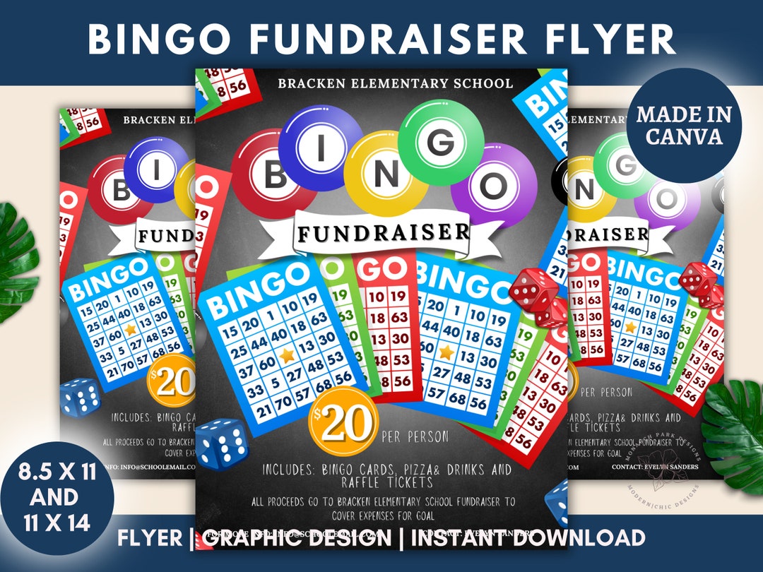 Editable Bingo Fundraiser Flyer, PTO PTA, Italian Pasta Fundraiser ...