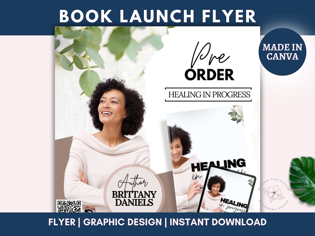 Author Book Launch Flyer Template: DIY Press Release (canva Edit) - Etsy