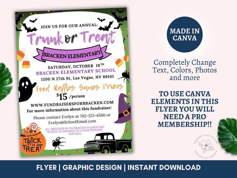 Editable Trunk or Treat Flyer, Printable Halloween Invitation ...