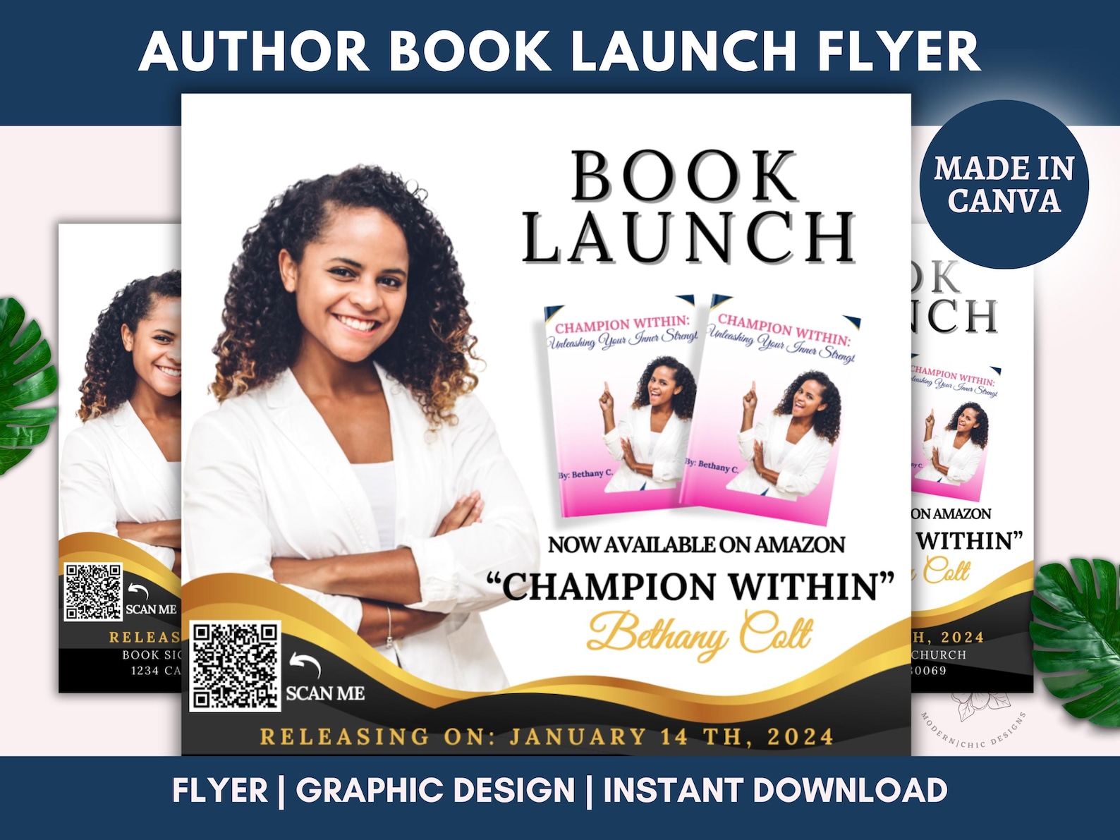 Editable Book Release Flyer, Author Book Launch Release Pre-order ...