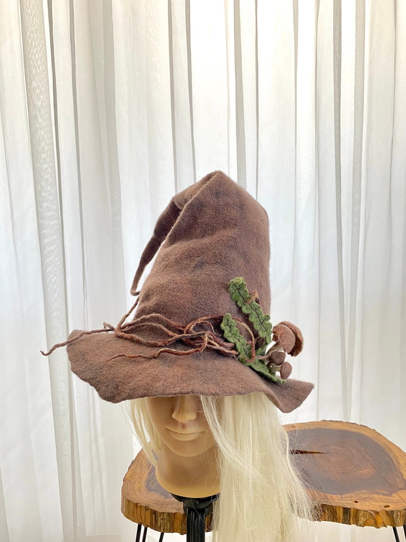 Felted Woodland Witch Hat With Mushrooms: Halloween Costume Hat - Etsy