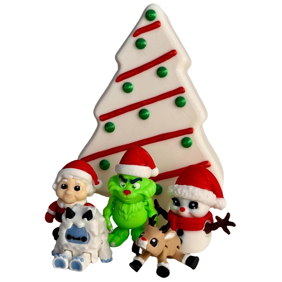 Christmas Mini Articulated Figures Set Mrs. Claus, Grumpy Santa ...