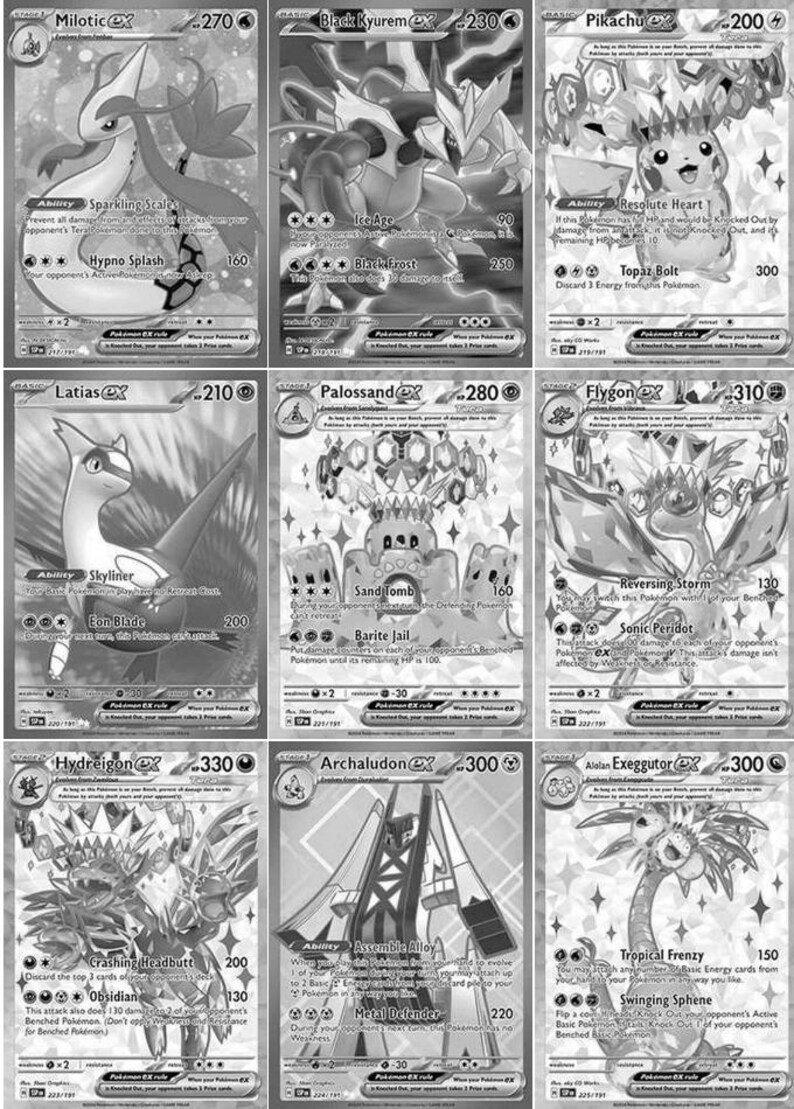 Pokémon TCG 5-in-1 Binder Pages Scarlet and Violet SV8 Surging Sparks ...