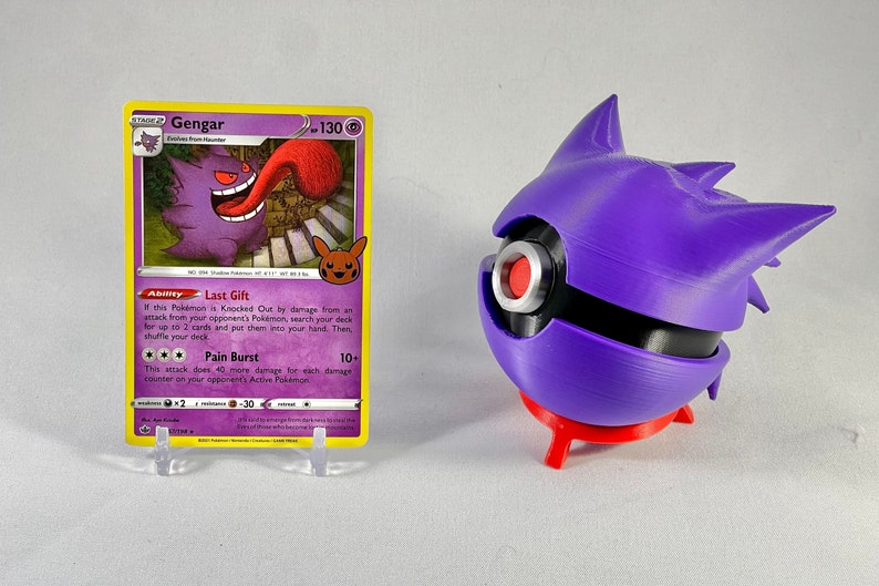 Gengar Pokeball Series 1 3D Printed Custom Pokeball - Etsy