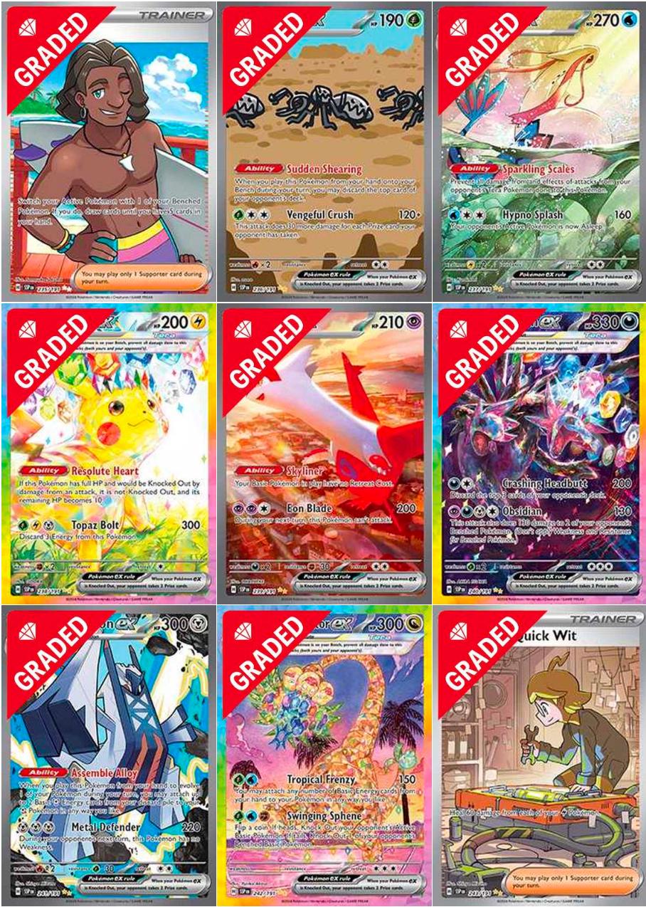 Pokémon TCG 5-in-1 Binder Pages Scarlet and Violet SV8 Surging Sparks ...