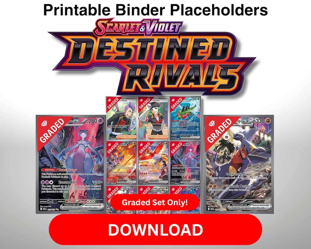 Pokémon TCG Color Graded Overlay Binder Pages PDF for Scarlet and ...